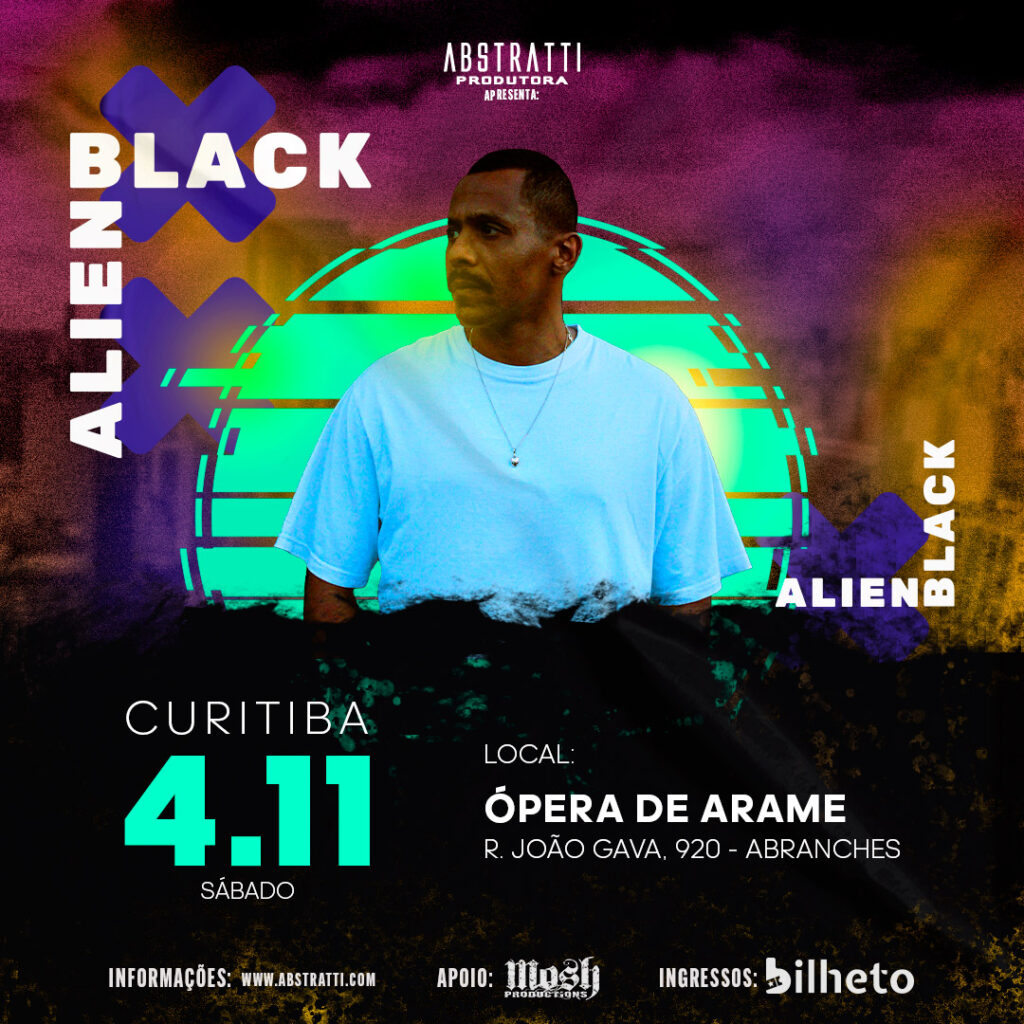 O rapper Black Alien reagenda a data do seu show em Curitiba