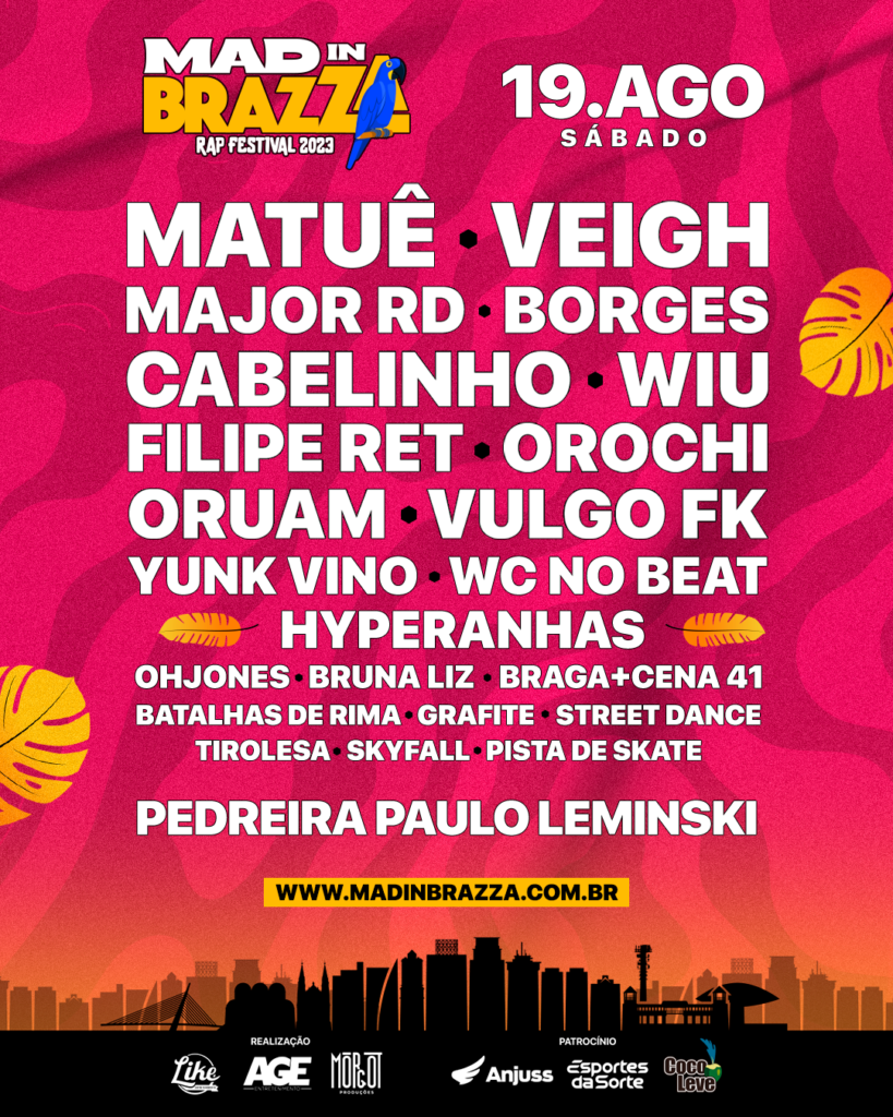 Mad in Brazza: maior festival de rap e trap do paraná ocorre neste sábado